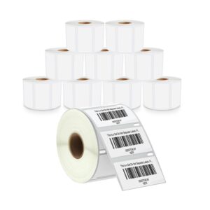 line42 compatible dymo 30334 2-1/4" x 1-1/4" multipurpose barcode/fnsku labels, compatible with dymo labelwriter 450, 4xl, rollo & zebra desktop printers, perforated, 10 rolls/10,000 labels