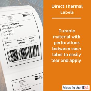 ATL Direct Thermal Shipping Labels 4x6 250, 4x6 Thermal Labels, Thermal Printer Labels 4x6, Label Printer Paper, Shipping Label Paper, Rollo Labels, Thermal Labels 4x6 roll, zebra labels