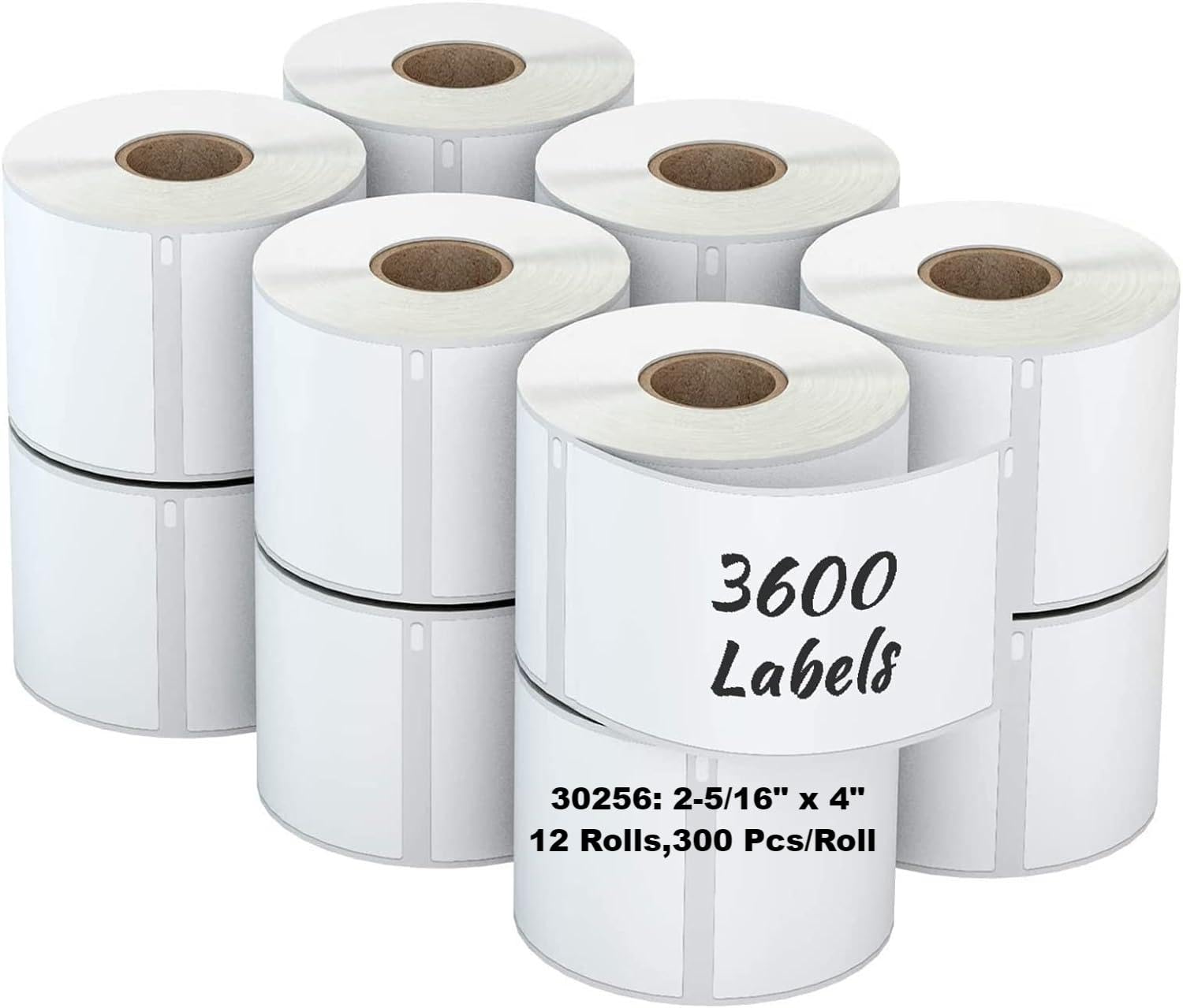 Labelebal 12 Rolls Compatible 2-5/16" x 4"(59 mm x 101 mm) Direct Thermal Labels Replacement for DYMO 30256 Postage Address Shipping Compatible for DYMO & Rollo & Zebra Printer (300 Labels/Roll)