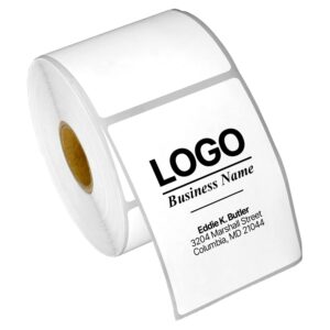 (10 rolls, 5000 labels) 2.25" x 3" direct thermal blank shipping labels for rollo label printer & zebra desktop printers - 1" core, postage upc barcodes address labels - adhesive perforated