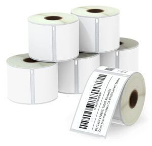 betckey - compatible dymo 30256 (2-5/16" x 4") shipping labels, strong permanent adhesive & perforated, compatible with dymo labelwriter 450, 4xl, rollo & zebra desktop printers [6 rolls/1800 labels]