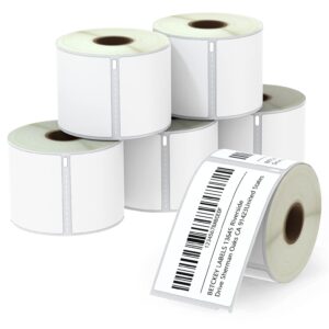 BETCKEY - Compatible DYMO 30256 (2-5/16" x 4") Shipping Labels, Strong Permanent Adhesive & Perforated, Compatible with DYMO Labelwriter 450, 4XL, Rollo & Zebra Desktop Printers [6 Rolls/1800 Labels]