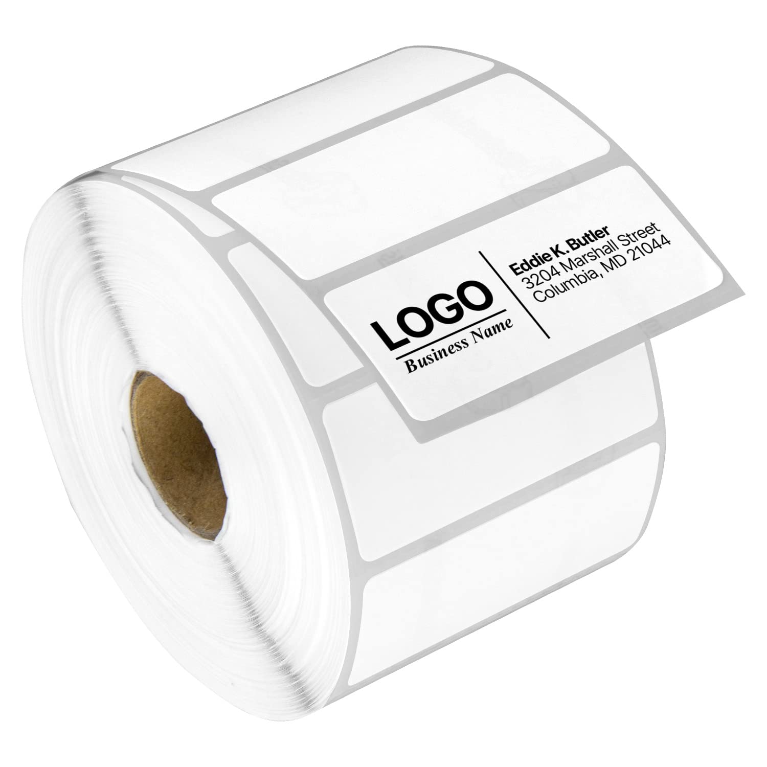 2.25" x 1" Direct Thermal Label - Compatible with Rollo Label Printer & Zebra Desktop Printers – 1” Core, Multipurpose Shipping Address SKU Labels, Adhesive & Perforated - 4 Rolls, 1500/Roll