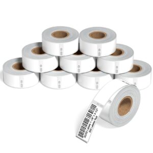 compatible with dymo labels 30252 1-1/8'' x 3-1/2'' address barcode labels work with dymo labelwriter 450, 4xl, 400, 450 turbo, zebra desktop label printers (10 rolls /3500 labels)