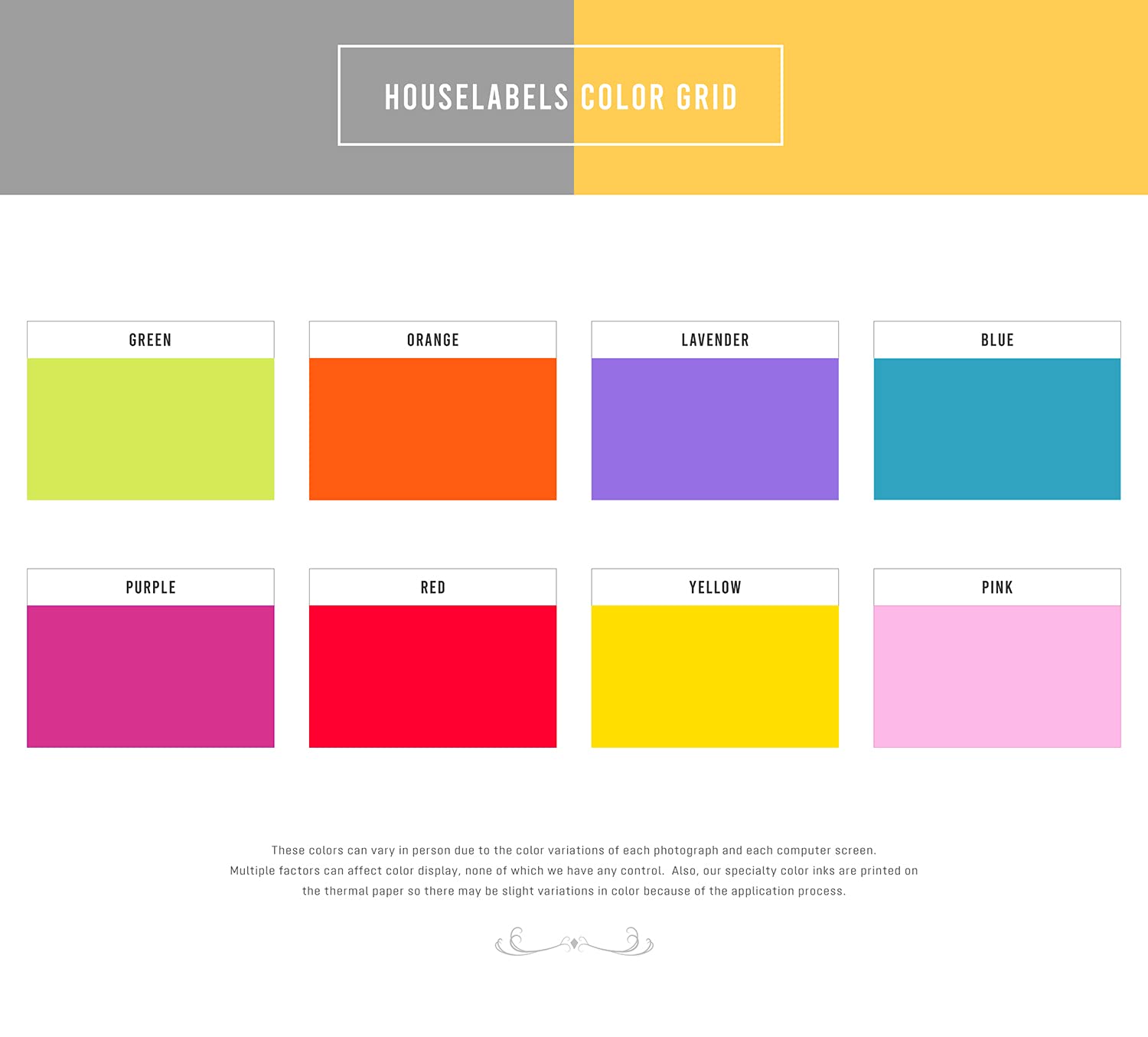 HOUSELABELS 4" x 6" Red, Orange, Green, Yellow, Blue Shipping Labels on 1" Core Compatible with Zebra and Rollo Printers, 5 Rolls / 250 Labels per Roll