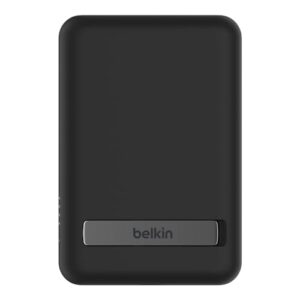 Belkin BoostCharge Wireless Power Bank 5K w/MagSafe Compatible 7.5W Charging, Built-in Pop-up Kickstand - Compatible w/iPhone 15, 15 Plus, 15 Pro, 15 Pro Max, iPhone 14, AirPods, and More - Black