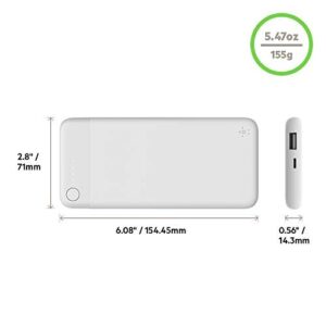 Belkin Boost Charge Power Bank 5K with Lightning Connector (MFi-Certified 5000 mAh Portable Charger for iPhone/iPad/AirPods), White