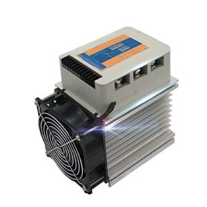 ilame three-phase power regulator high-power load voltage regulation scr thyristor power controller (color : with heat sink fan, size : 270a(66kw))