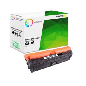 tct premium compatible toner cartridge replacement for hp 650a ce272a yellow works with hp color laserjet enterprise cp5525 cp5525dn cp5525n cp5525xh , m750dn m750n printers (15,000 pages)