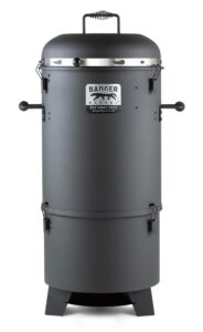 badger barrel bbq - 16" drum style smoker | 2-tier bbq hibachi grill | includes 6 hooks, hanging rack, grill grate and more | badgers not butterflies