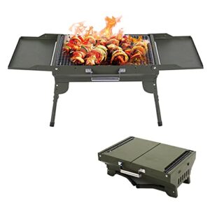 barbecue grill, charcoal grill, portable bbq griddle, compact foldable grill, camping smoker grill, outdoor cooking for travel, barbecue camping, picnic, patio, hiking