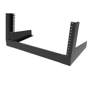 jingchengmei 4u desktop server rack 19 inches open frame rack- 2 post free-standing rack switch depth for patch panel, data, av, it,studio or computer equipment (jcm-dt4urack)