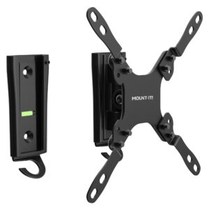 mount-it! rv tv mount with dual wall plates | no-rust quick release aluminum mounting bracket for indoor or outdoor use | low-profile full motion arm, 33lbs capacity | up to vesa 200x200mm