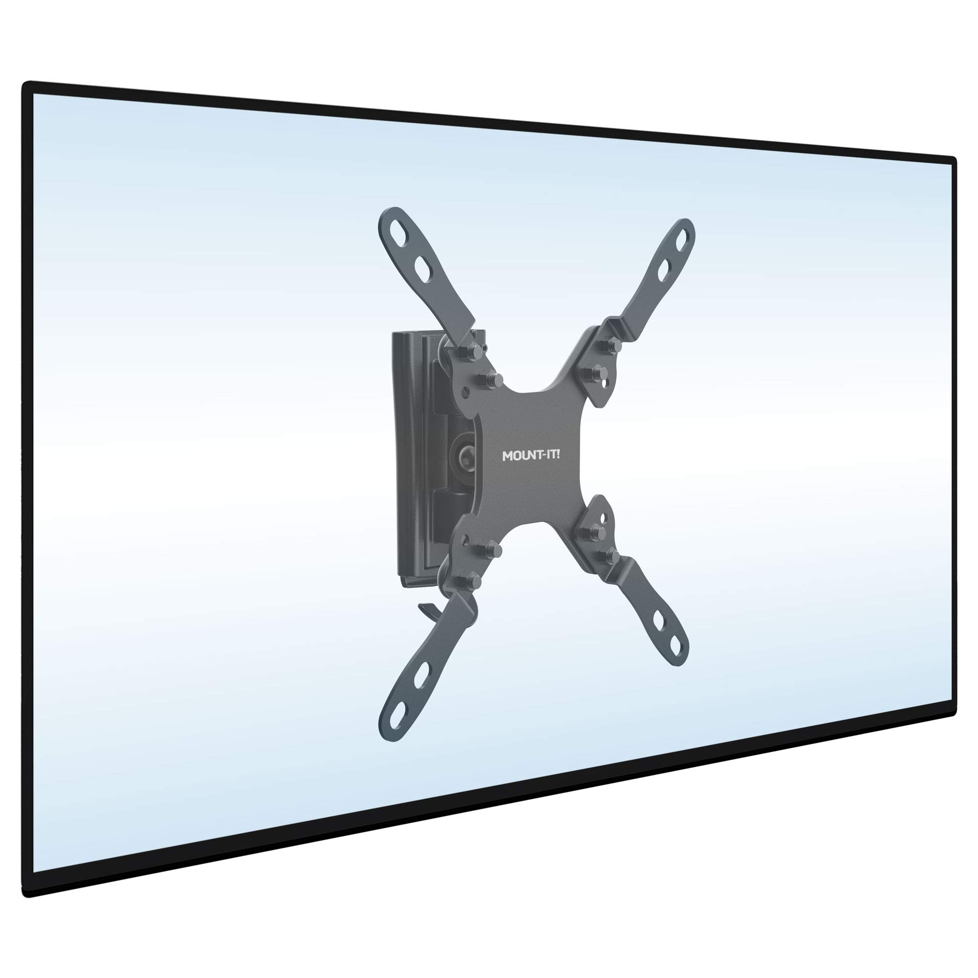 MOUNT-IT! RV TV Mount with Dual Wall Plates | No-Rust Quick Release Aluminum Mounting Bracket for Indoor Or Outdoor Use | Low-Profile Full Motion Arm, 33lbs Capacity | Up to VESA 200x200mm