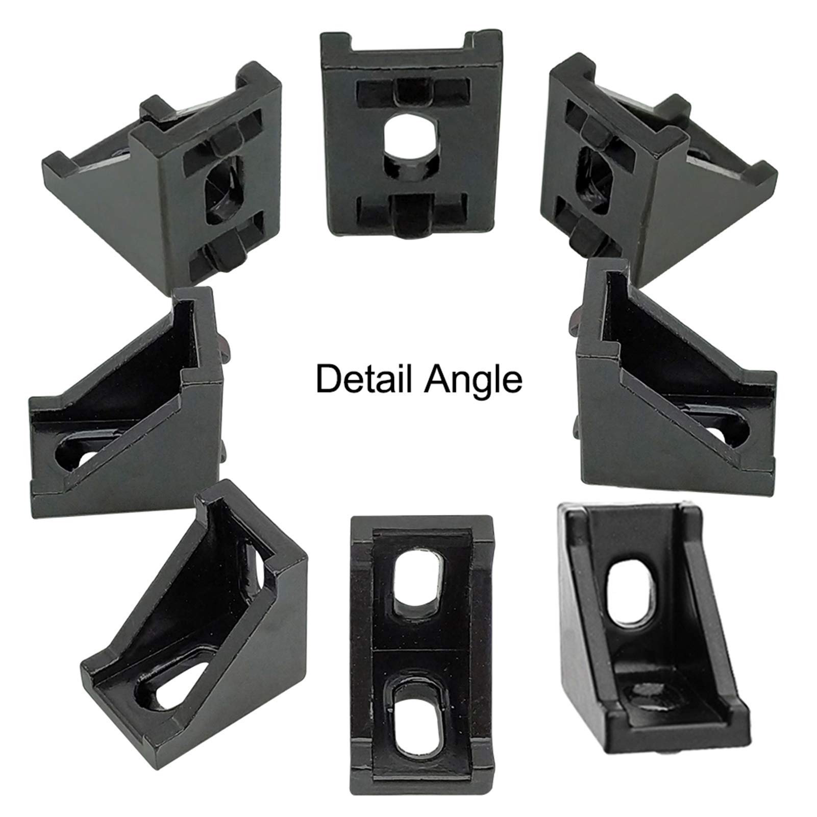 20Pcs 20x28 Corner Bracket Right Angle 2020 Series Connector 2 Hole Aluminum Brackets for Aluminum Extrusion Profile with Slot 6mm