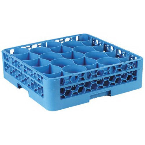 Carlisle RW2014 Full-Size Dishwasher Glass Rack w/ (20) Compartments & Extender, Blue