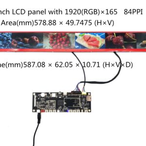 DHL/UPS for 22.9 inch Stretched Bar LCD Panel G229HAN01.0 with 1920X165,500 cd/m²,Supermarket Shelf Screen Support Android,Outline(mm) 587.08 × 62.05 × 10.71 (H×V×D)