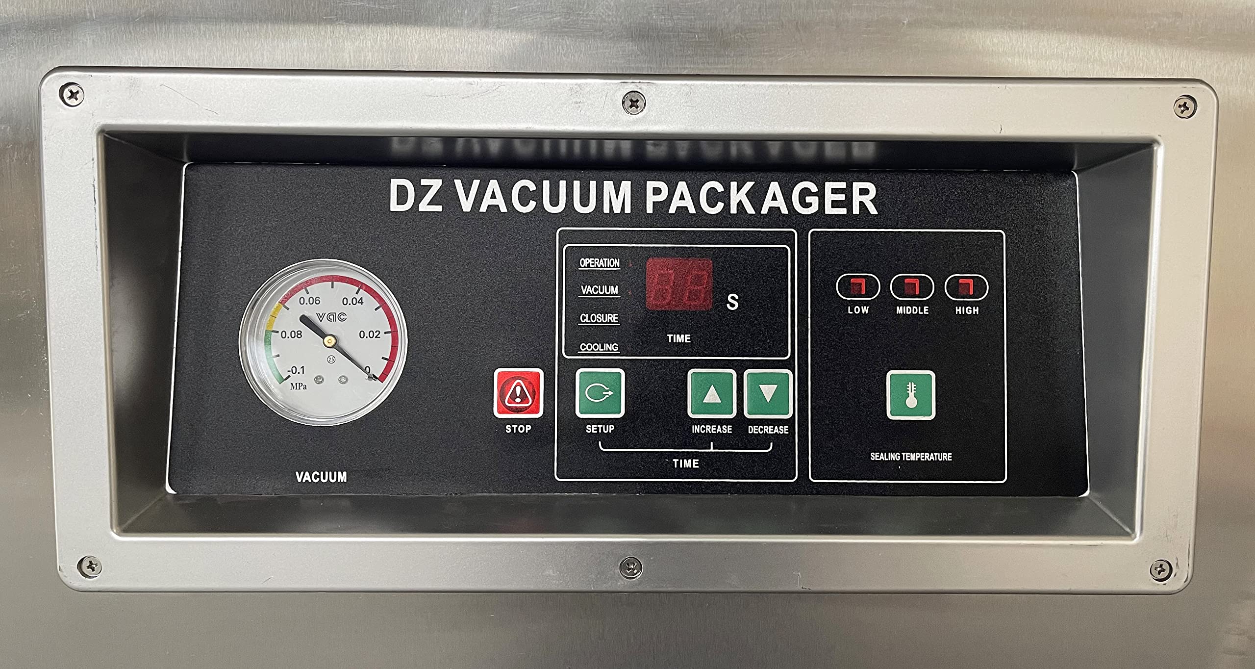 TECHTONGDA Vacuum Sealer Packaging Machine Stainless Steel for Fruits Vegetables DZ500 Single Chamber Sealing Length 20inch