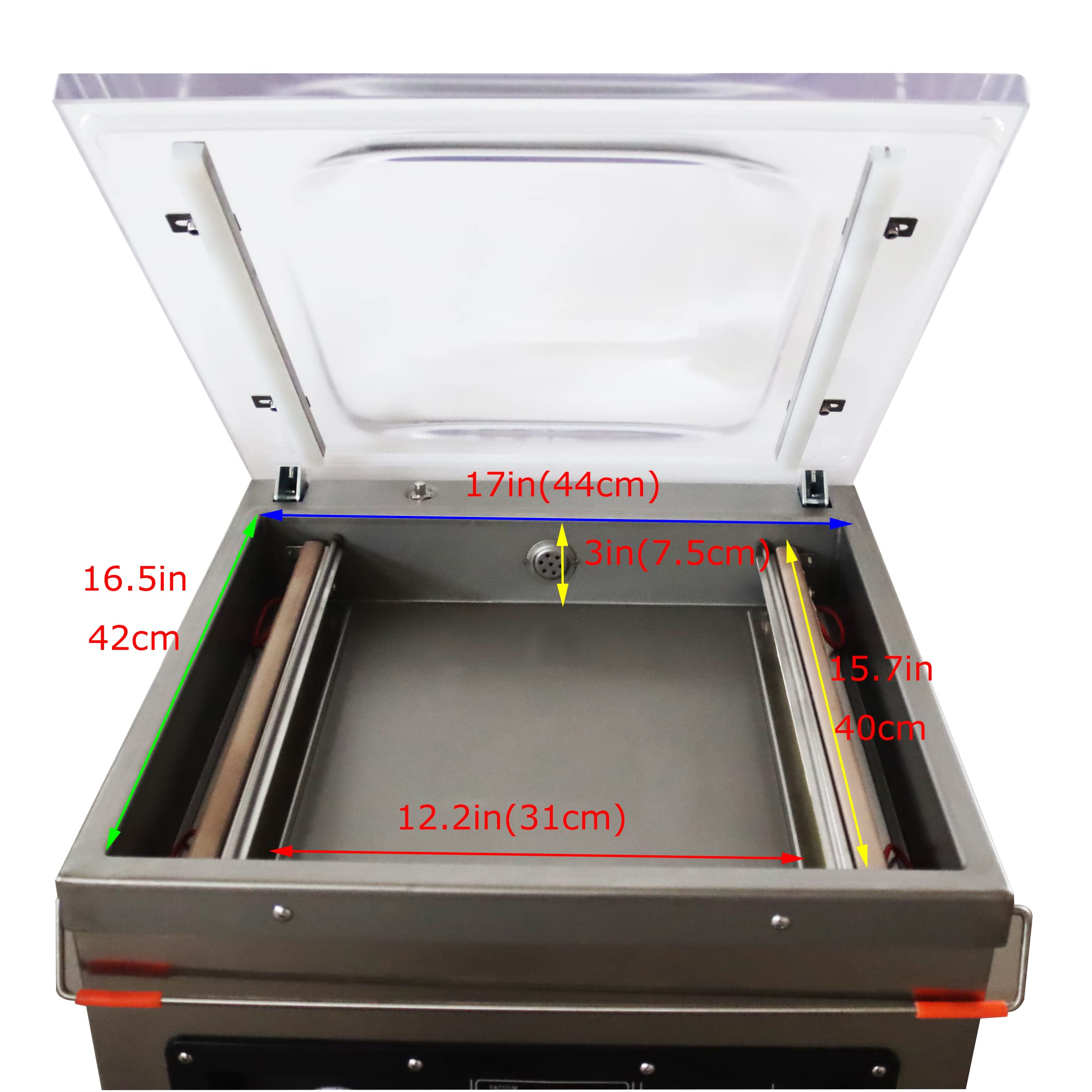 INTSUPERMAI Single Chamber Vacuum Packaging Machine DZ400 Vacuum Seal Machine Stainless Steel Vacuum Sealing Machine Packaging Sealer 110V