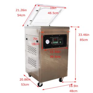 INTSUPERMAI Single Chamber Vacuum Packaging Machine DZ400 Vacuum Seal Machine Stainless Steel Vacuum Sealing Machine Packaging Sealer 110V