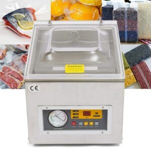 Commercial Chamber Vacuum Sealer Machine, DZ-260C 110V Commercial Kitchen Food Chamber Vacuum Sealer for Foods, Grains, Fruits, Preserved Fruits, Electronic Components