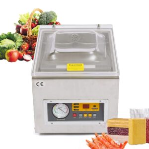 vacuum sealer machine food chamber tabletop sealing packaging machine for home and commercial using 110v 120w