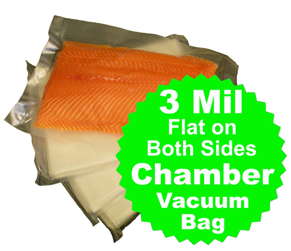 3 Mil 6" x 9" BPA FREE Food Grade Sous Vide Cooking Commercial Chamber Vacuum Sealer Bags Impulse Clear Storage Flat Pouches (100 Pcs 3 Mil 6" x 9" Chamber Bag Pouch)