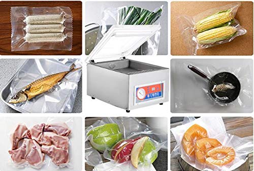 CNCEST Chamber Vacuum Sealer Machine,110V 120W Stainless Steel Tabletop Commercial Kitchen Food Chamber Vacuum Sealer Packaging Machine for Food,Fruit,Home, Commercial Using