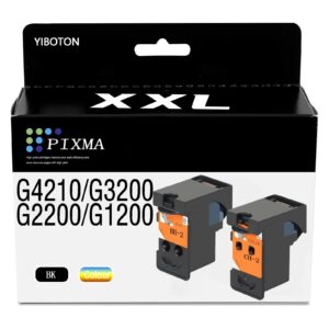 yiboton printhead replacement for pixma g4210 g4200 g3202 g3200 g2200 g1200 megatank all-in-one printer head ink cartridges refillable 8009 and 8021 xxl (combo packs)