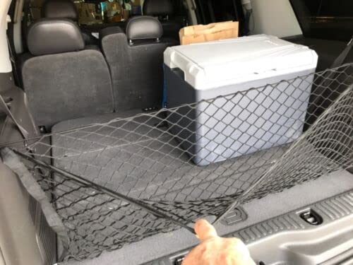 EACCESSORIES EA Trunk Organizer Cargo Net for FORD ESCAPE MERCURY MARINER MAZDA TRIBUTE 2001-2012 – Envelope Style Cargo Net for SUV - Premium Mesh Car Trunk Organizer – Compatible with ESCAPE MARINER