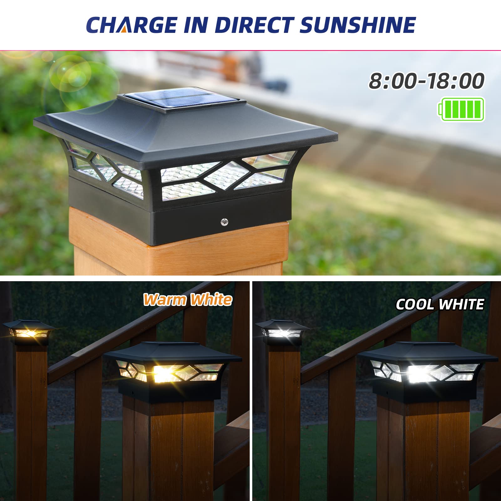 APONUO 4x4 Post Solar Lights,12 Pack 2-Modes bright Solar Post Cap Lights Auto On Off,Outdoor Waterproof Garden Patio Fence Deck Patio Decor for Fence Deck Post Caps 4x4 6x6 Wood,4x4 Vinyl