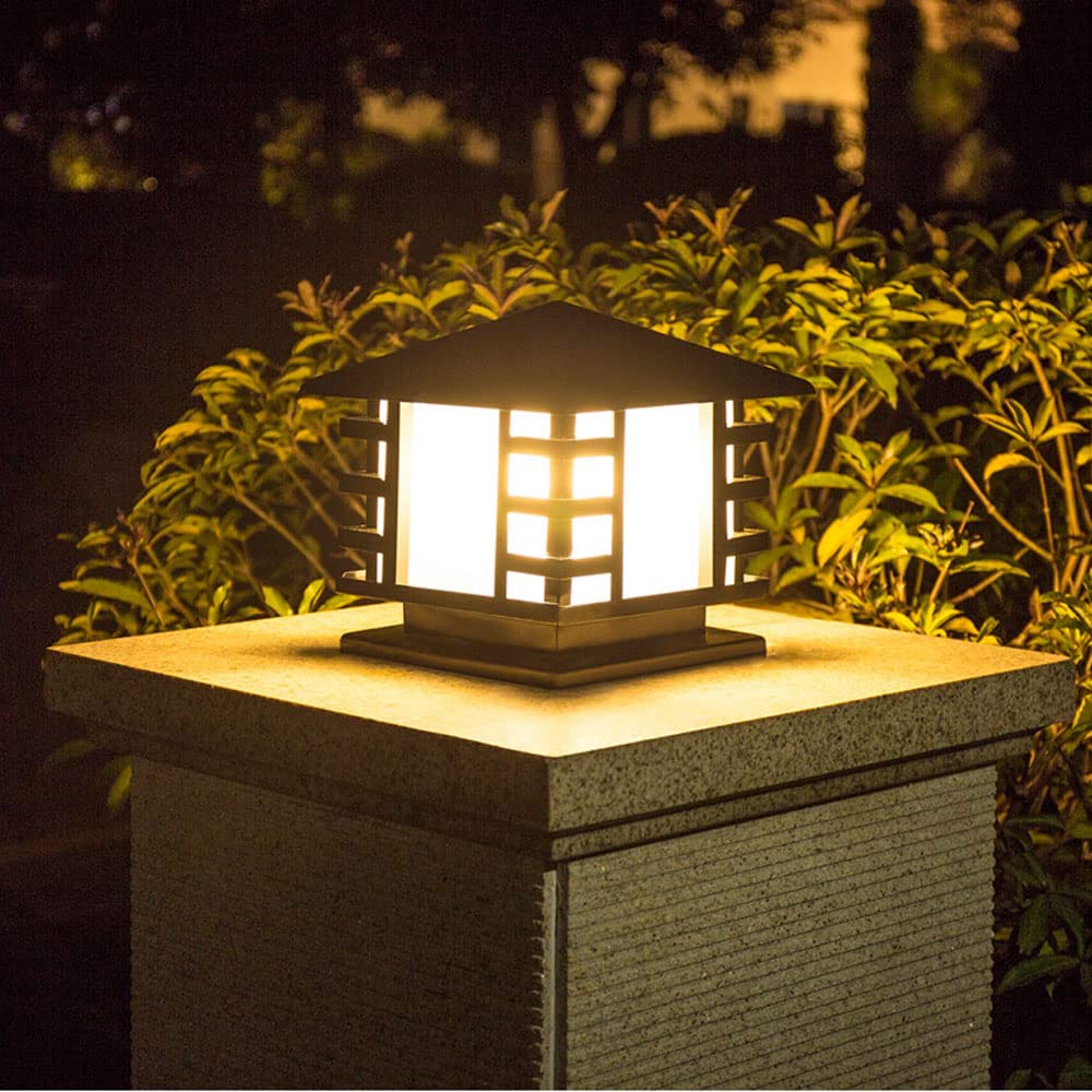 WENZIFI Outdoor Pillar Lights Exterior Post Light Fixtures Exterior Lamp with Aluminum Column Lamps Waterproof Column Lights Outdoor Post Lights for Garden Patio Lawn Fence