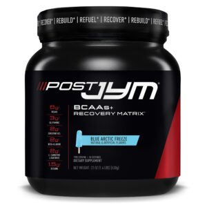 post jym active matrix, post-workout with bcaa's, glutamine, creatine hcl, beta-alanine and more, jym supplement science, blue arctic freeze, 30 servings (22 oz)