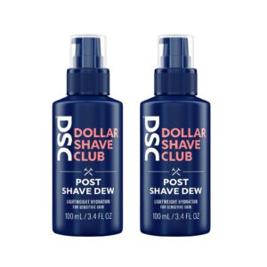 dollar shave club | post shave dew 3.4 fl oz (pack of 2) | a hydrating alternative to aftershave for men, sensitive skin, post shave balm, aftershave lotion, shaving balm with aloe