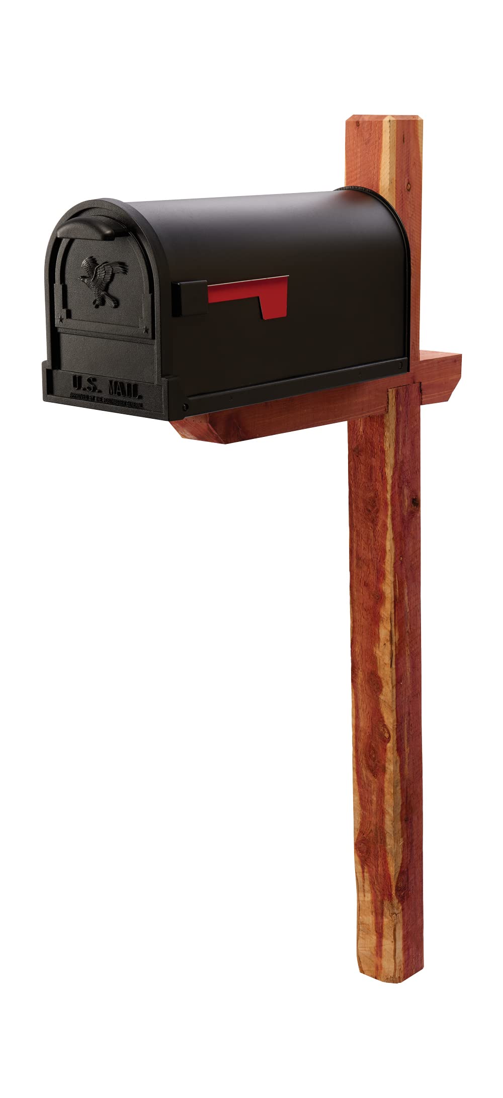 Architectural Mailboxes DPKX00AM Deluxe Drive-in Post, Aromatic Cedar