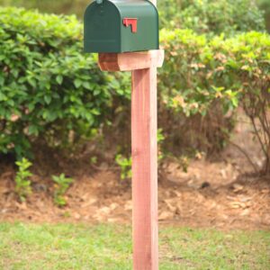 Architectural Mailboxes DPKX00AM Deluxe Drive-in Post, Aromatic Cedar