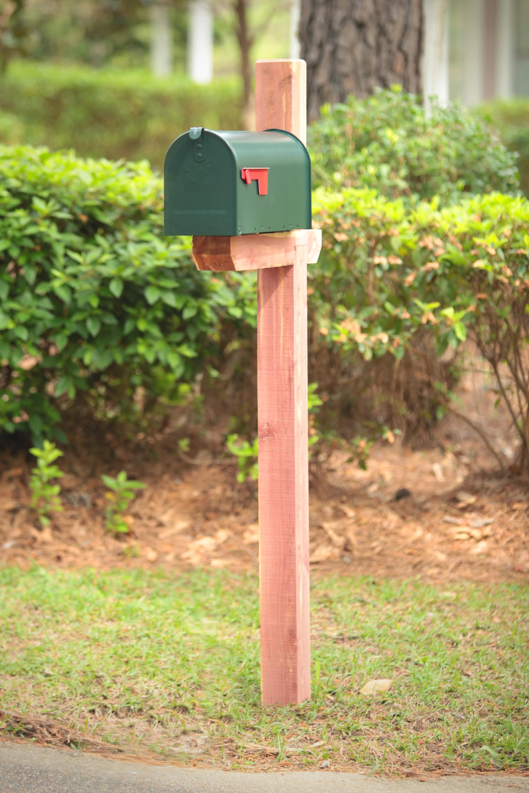 Architectural Mailboxes DPKX00AM Deluxe Drive-in Post, Aromatic Cedar