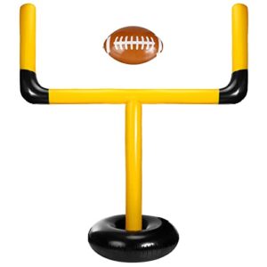 inflatable jumbo football set inflatable football goal with ball football target football goal post football accessories outdoor sport football toys for practice and fun (63 inch)