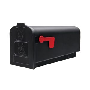 architectural mailboxes parsons medium capacity, plastic post mount mailbox, black