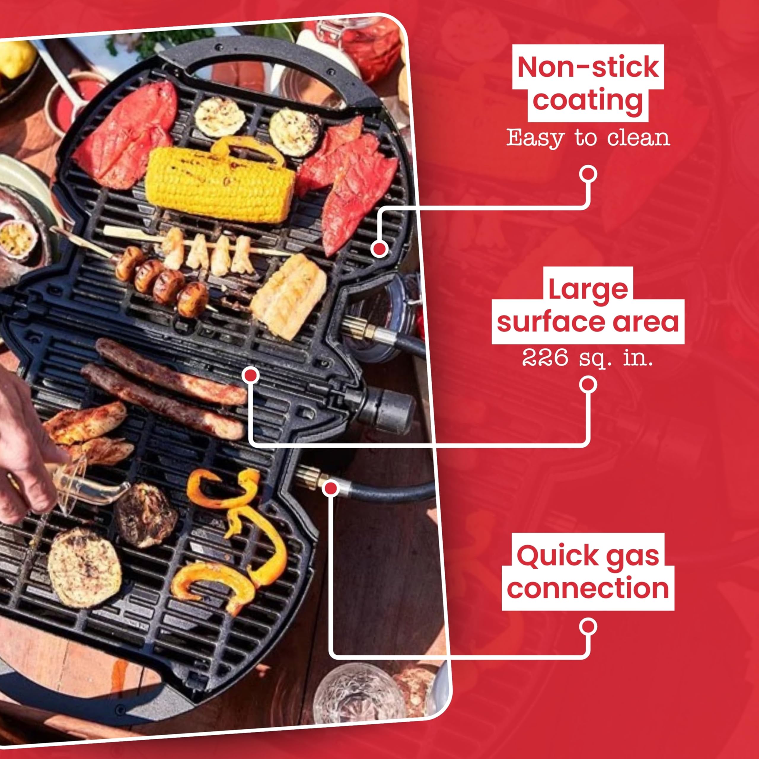 nomadiQ Portable Gas Grill + Griddle