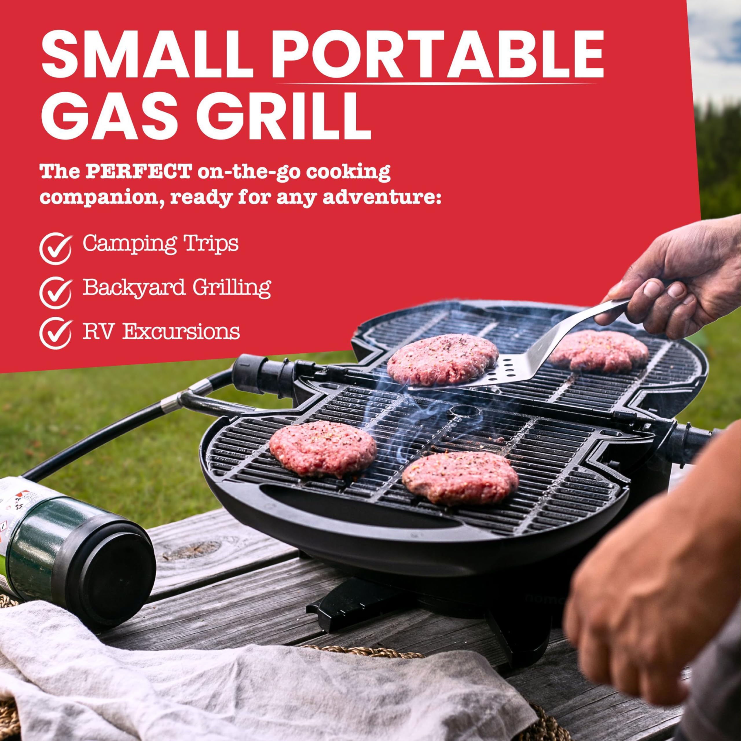 nomadiQ Portable Gas Grill + Griddle