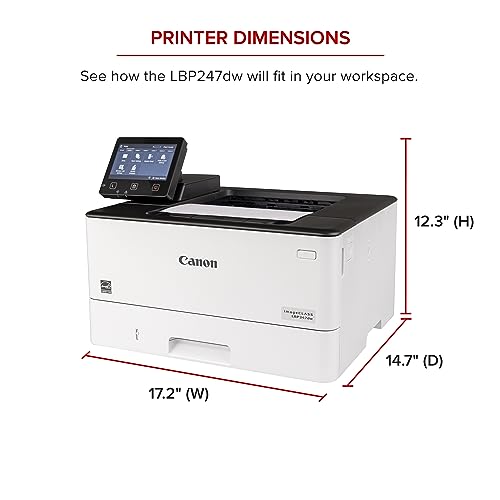 Canon imageCLASS LBP247dw Wireless, Mobile Ready, Duplex Laser Printer with 5 inch Color Touchscreen