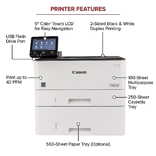 Canon imageCLASS LBP247dw Wireless, Mobile Ready, Duplex Laser Printer with 5 inch Color Touchscreen