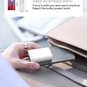 OHZHAO Portable Phone Charger 12000mAh with Built-in Cables, LED Display, Fast Charging Ultra Compact Portable Charger Power Bank, Battery Pack for iPhone 15/14/13/12 Series,Samsung/Google/LG/iPad etc