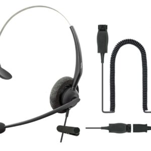 DailyHeadset RJ9 Avaya Phone Headset Compatible with Avaya 1600, 9600, J100 Series IP Phones Model Noise Cancelling Plus 3.5mm Adapter for Smartphone