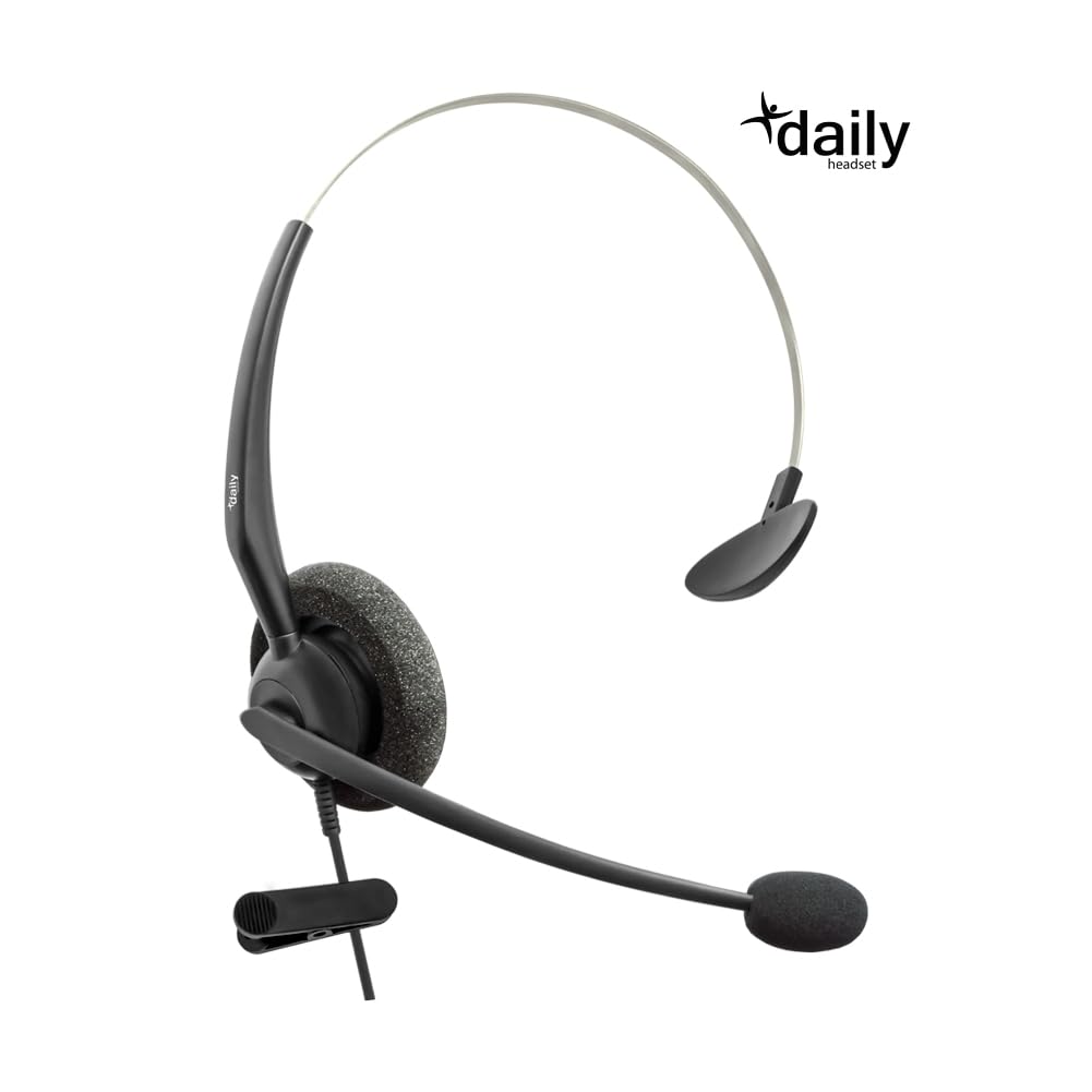 DailyHeadset RJ9 Avaya Phone Headset Compatible with Avaya 1600, 9600, J100 Series IP Phones Model Noise Cancelling Plus 3.5mm Adapter for Smartphone