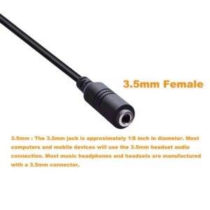 Headset Adapter Converter 3.5mm Plug to Female RJ9 Handset/Headset Plug for Ciscoo Telephone 9961 9941 7940 7941 7942 7970 7971 8841 8845 M22 (1 Pack), BLACK 3.5mm to rj9 ADAPTER