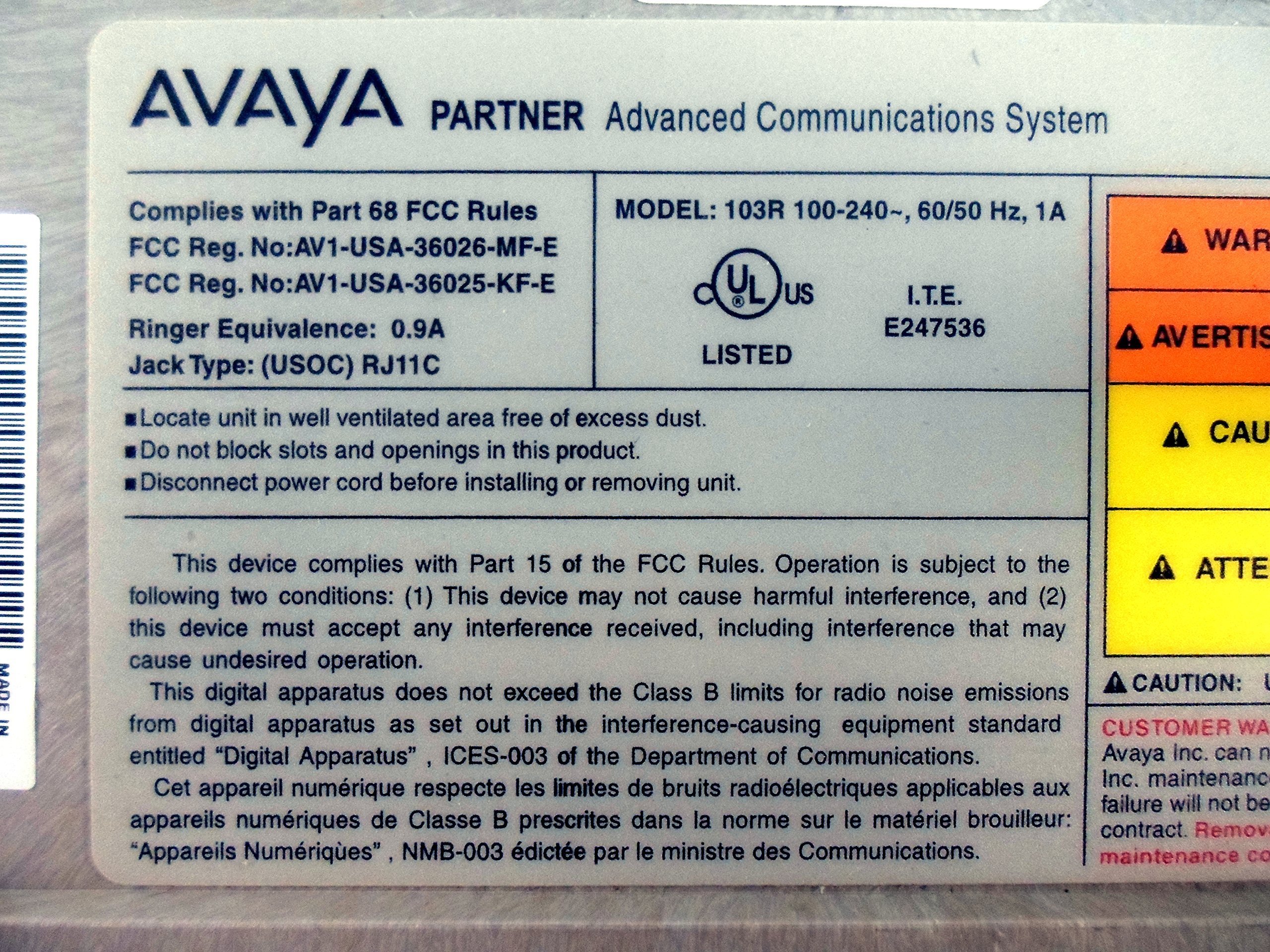 Avaya Partner ACS 509 Processor R7.0 (700316474) (Renewed)