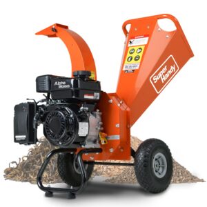 superhandy mini wood chipper shredder mulcher heavy duty 7hp compact design 3" inch max cutting capacity