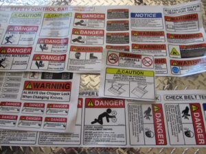 morbark wood chipper safety decal kit